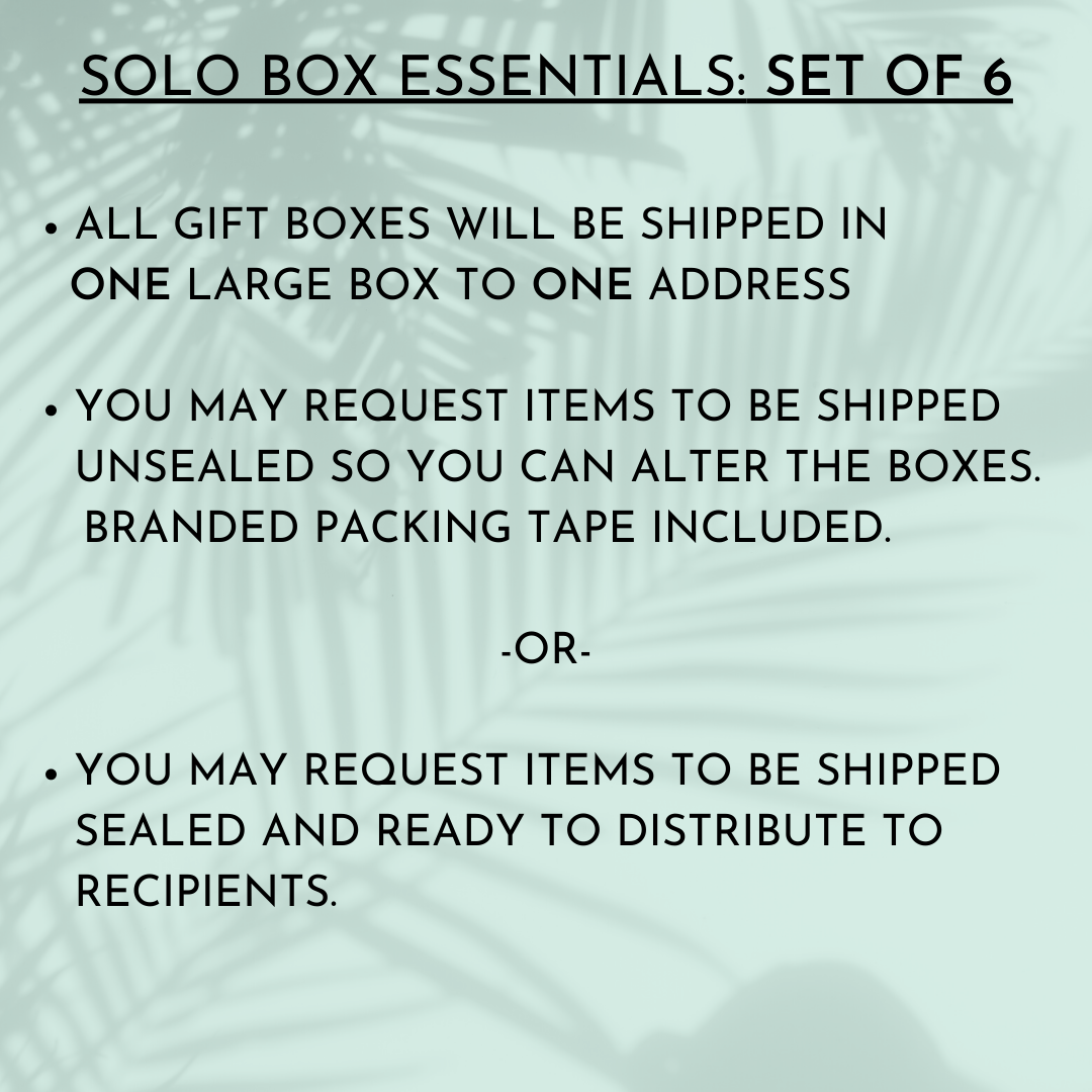 Set of 6 Solo Boxes – Ready Set Travel Box
